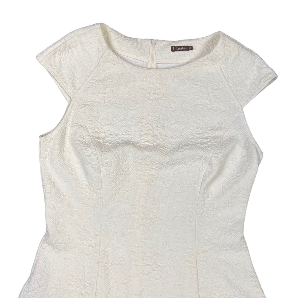 J. Mclaughlin Jacquard Textured Fit And Flare Cap Sle… - Gem